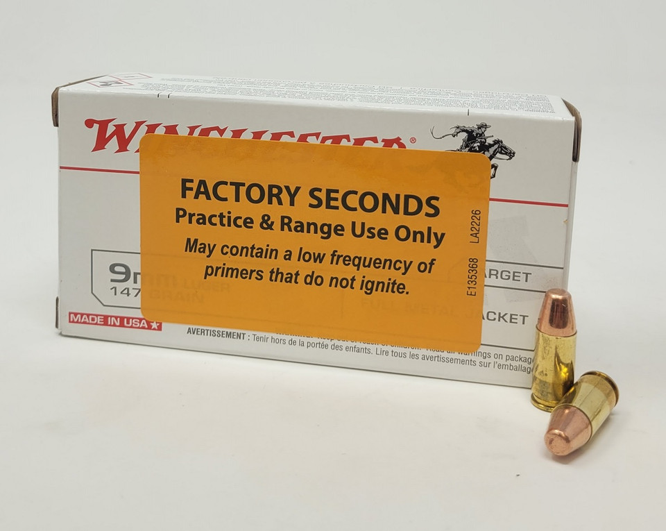 Winchester 9mm Target and Practice Factory Seconds ZZUSA9MM 124 Grain ...