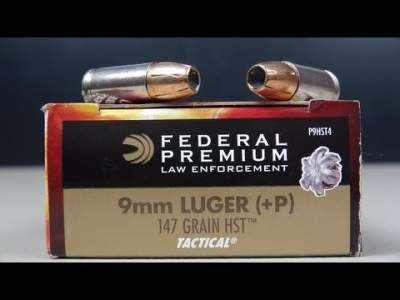 Federal 9mm +P HST Tactical P9HST3 124 gr JHP 50 per box