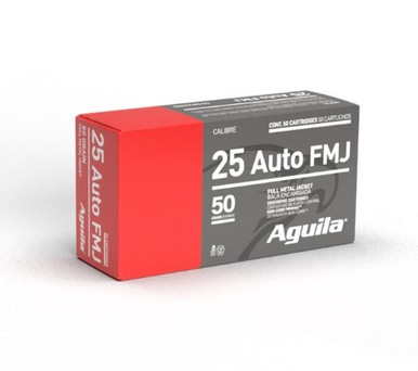 Aguila 25 ACP Ammunition 1E252110CASE 50 Grain Full Metal Jacket Case ...