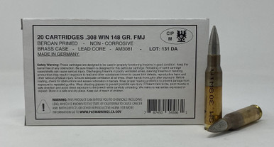 Sportwaffen German Military Surplus 308 Win Ammunition 148 Grain Full ...