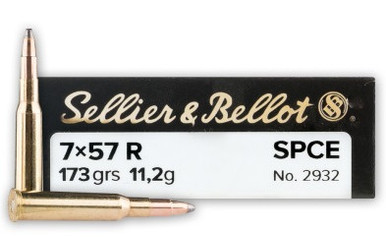 Sellier & Bellot 7mm x 57 Rimmed Ammunition SB757RA 173 Grain Soft ...