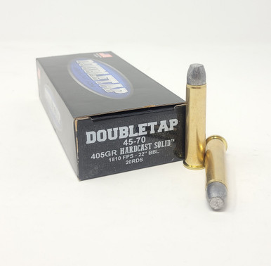 DoubleTap 45-70 Ammunition 4570405HC 405 Grain Hard Cast Lead Flat Nose ...