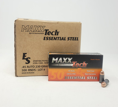 Maxxtech Essential Steel 45 Auto Ammunition MTES452300 230 Grain Full ...