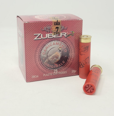 Zuber 28 Gauge Ammunition ZUB28GA3CASE 2-3/4" 3/4oz #7 Shot 1280fps ...
