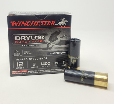 Winchester 12 Gauge Ammunition Drylok Super Steel XSC123T 3" Plated ...