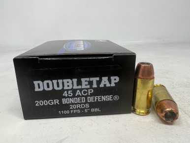 DoubleTap 45 ACP Ammunition 45A200BD 200 Grain Bonded Defense Jacketed ...