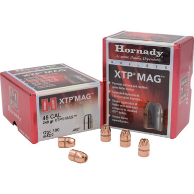 Hornady 45 Cal (.452 Dia) Reloading Bullets H45220 240 Grain XTP MAG ...