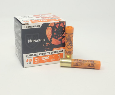 Monarch 410 Bore Ammunition Target Load MON4109S 2-1/2" #9 Shot 1/2oz ...