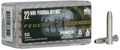 Federal 22 WMR Ammunition Punch Personal Defense PD22WMR1 45 Grain ...