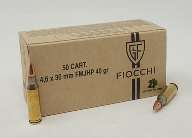 Fiocchi 4.6x30 Ammunition FI46EXC 40 Grain Jacketed Hollow Point 50 Rounds
