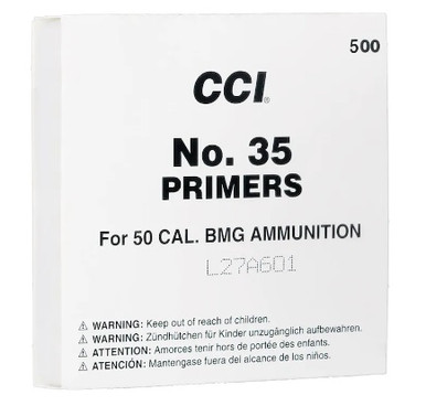 CCI Primers No. 35 50 Cal Rifle 0320 BOX 100 Count