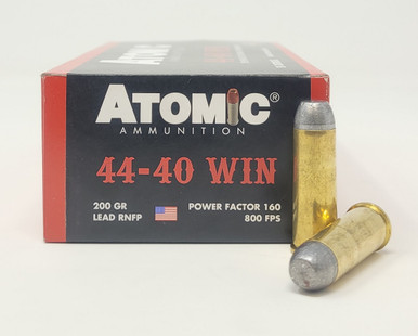 Atomic 44-40 Win Ammunition Cowboy Action ATOM00445 200 Grain Lead ...
