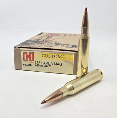Hornady 338 Lapua Mag Ammunition Custom H82318 240 Grain Copper Alloy ...
