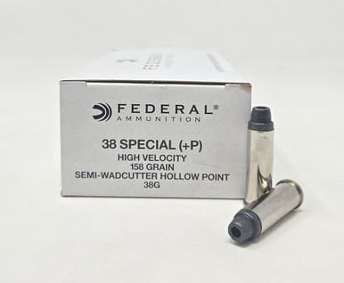 Federal 38 Special +P Ammunition High Velocity F38G 158 Grain Semi ...