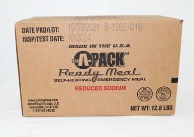 APACK Reduced Sodium Self Heating MRE APACKMRECASE 12 Meals Per Case