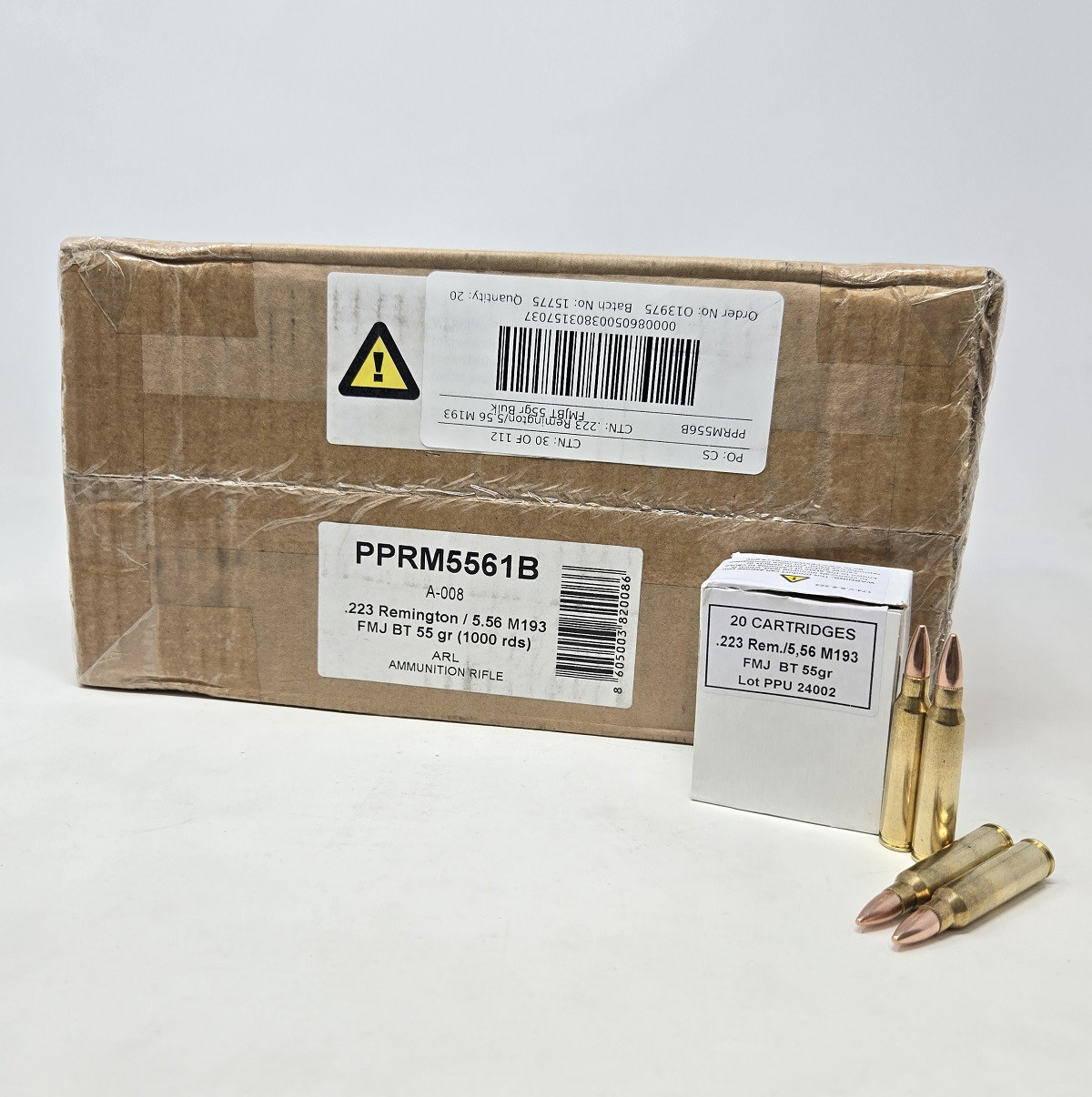 5.56 NATO Ammo - Bulk Prvi PPU Ammo M193 BULK FMJ