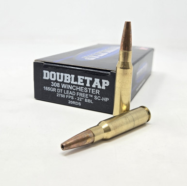 DoubleTap 308 Win Lead Free 308W165X 165 Grain Solid Copper Hollow ...