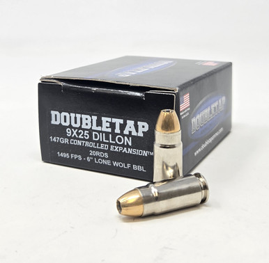 DoubleTap 9x25mm Dillon Ammunition Controlled Expansion 9X25147CE20 147 ...