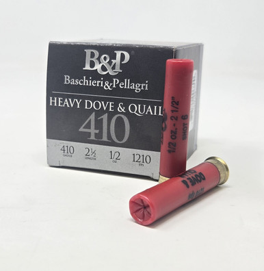 Baschieri & Pellagri 410 Bore Ammunition Heavy Dove & Quail BAPA410BD6 ...