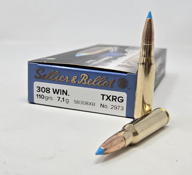 Sellier & Bellot 308 Win Ammunition Exergy Blue SB308XB 110 Grain Lead ...