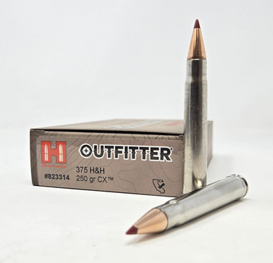 Hornady 375 H&H Ammunition Outfitter Lead Free H823314 250 Grain CX 20 ...