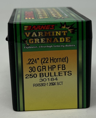 Barnes 22 Cal (.224 Dia) Reloading Bullets For 22 Hornet Varmint ...