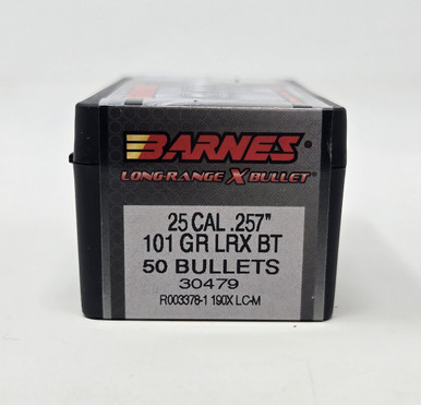 Barnes 25 Cal (.257 Dia) Reloading Bullets Copper LRX B30479 101 Grain ...