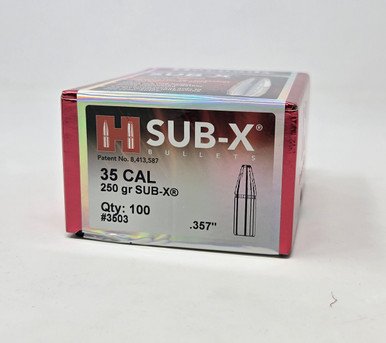 Hornady 35 Cal (.357 Dia) Reloading Bullets H3503 250 Grain Sub-X 100 ...