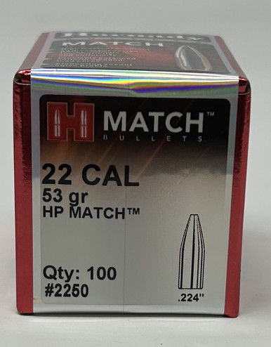 Hornady 22 Cal (.224 Dia) Reloading Bullets H2250 53 Grain Hollow Point ...