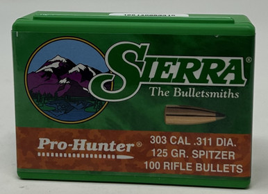 Sierra 303 Cal (.311 Dia) Reloading Bullets Pro Hunter SRAA2305 125 ...