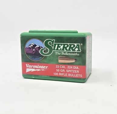Sierra 22 Cal (.224 Dia) Reloading Bullets Varminter SRAA1330 50 Grain ...