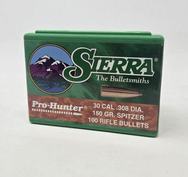 Sierra 30 Cal (.308 Dia) Reloading Bullets Pro Hunter SRAA2130 150 ...