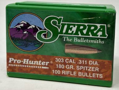 Sierra 303 Cal (.311 Dia) Reloading Bullets Pro Hunter SRAA2310 180 ...
