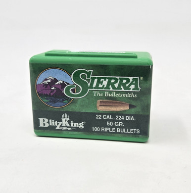 Sierra 22 Cal (.224 Dia) Reloading Bullets Blitzking SRAA1450 50 Grain ...