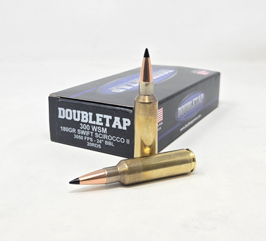 DoubleTap 300 WSM Ammunition Swift Scirocco II 3SM180SS 180 Grain ...