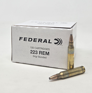 Federal 223 Rem Ammunition XF223T64 64 Grain Bonded Soft Point 100 Rounds