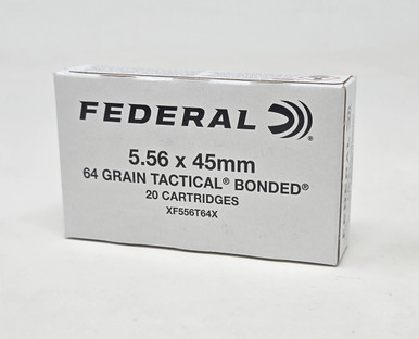 Federal 5.56x45mm NATO Ammunition XF556T64X 64 Grain Tactical Bonded ...