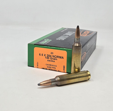 HSM 6.5x284 Norma Ammunition Gameking HSM65X284-3-N 140 Grain Jacketed ...
