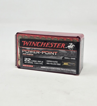 Winchester 22 LR Ammunition Power Point PP22LRH42 42 Grain Copper ...