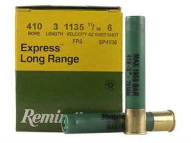 Remington 410 Bore Ammunition Express SP4136 3" 11/16 oz #8 Shot 25 rounds
