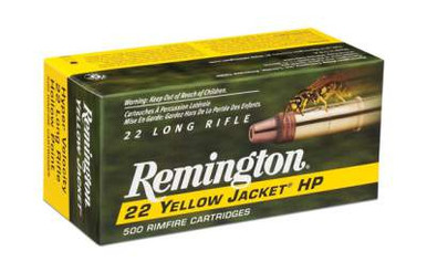 Remington 22LR Yellow Jacket High Velocity 33gr HP 50 per box