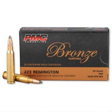 PMC 223 Rem Bronze PMC223SP 55 gr PSP 20 per box