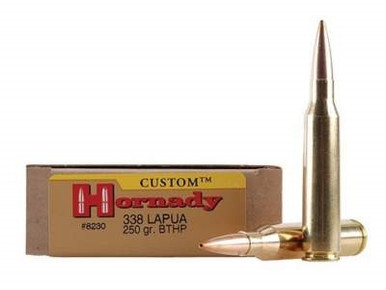 Hornady 338 Lapua Mag Match H8230 250 Grain Boat Tail Hollow Point 20 ...