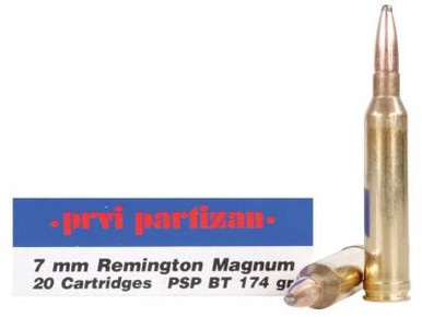 Prvi PPU 7mm Rem Mag Ammunition PP772 174 Grain Pointed Soft Point 20 ...
