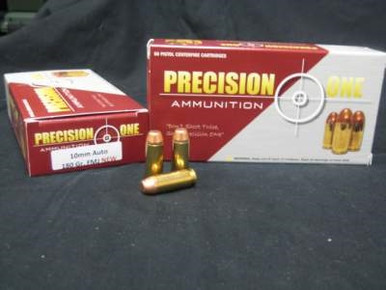 Precision One 10mm Auto Ammunition 180 Grain Full Metal Jacket 50 rounds