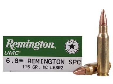 Remington 6.8mm Rem SPC Ammunition UMC L68R2 115 Grain Full Metal ...