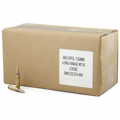 Federal 7.62x51mm NATO Ammo XM118LR Long Range Match 175 Grain Open Tip ...