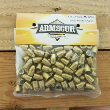 Armscor 357 Mag/.358 Reloading Bullets 52320 125 Grain Full Metal ...