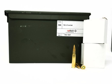 Saltech 7.62x51mm Ball M80 Ammunition 150 Grain Full Metal Jacket Boat ...