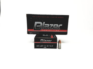 CCI 9mm Ammunition Blazer Clean Fire 3460 124 Grain Full Metal Jacket ...